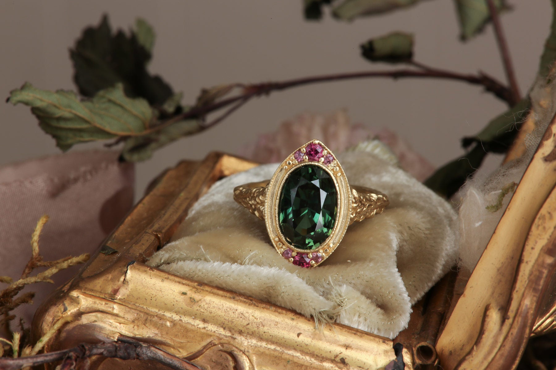 Larkspur One-of-a-Kind Green Sapphire Engagement Ring – Claire ...