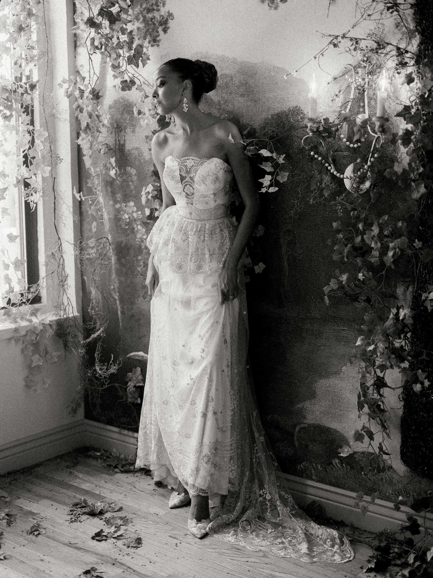 Primrose Colorful Floral Embroidery Corset A-line Wedding Dress ...