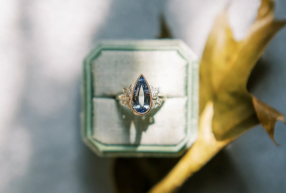 Robin Sapphire Droplet Engagement Ring – Claire Pettibone Design Atelier