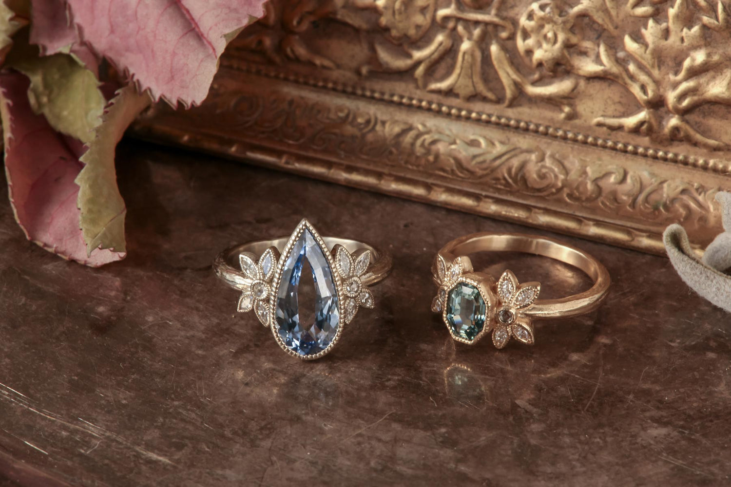 Robin Sapphire Droplet Engagement Ring – Claire Pettibone Design Atelier