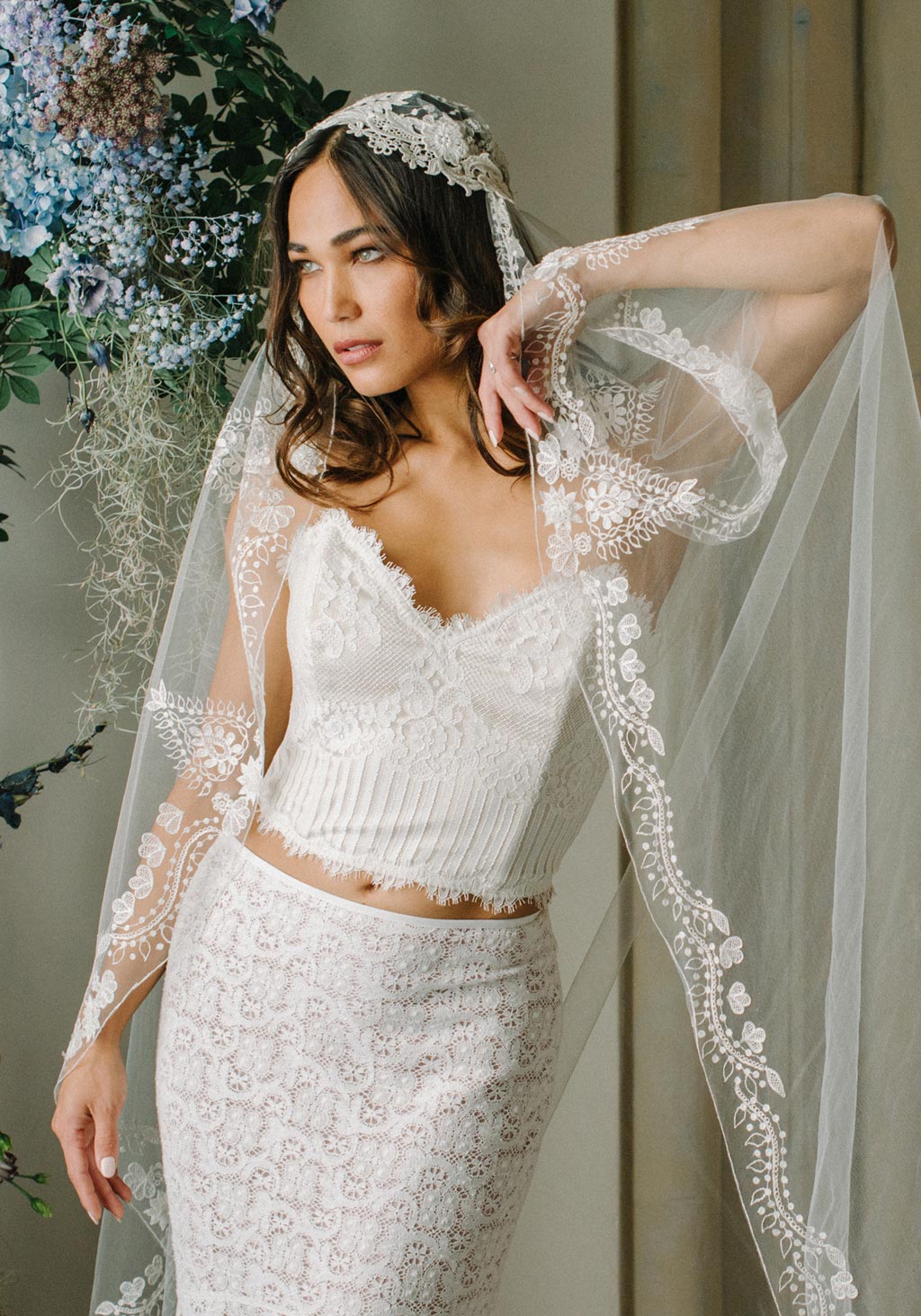Boho Wedding Veil | Ivory Tulle Veil | Claire Pettibone – Claire ...